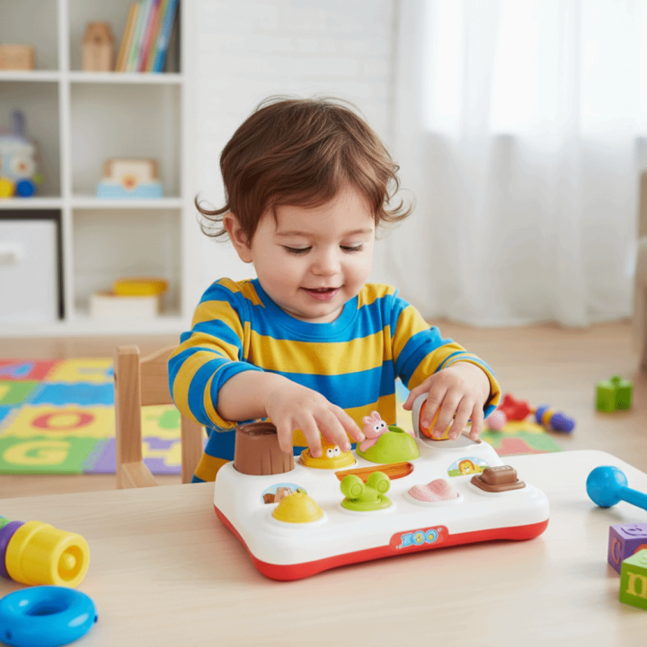 Sorting Activity Toy Plastic Baby Pop Up Montesorri Toys with Buttons ...