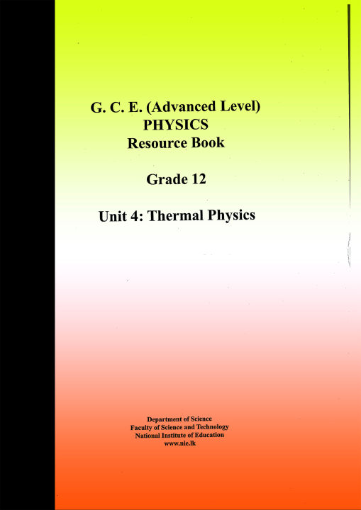 Physics Resource Book Advanced Level Grade 12 - Unit 4 - English Medium ...