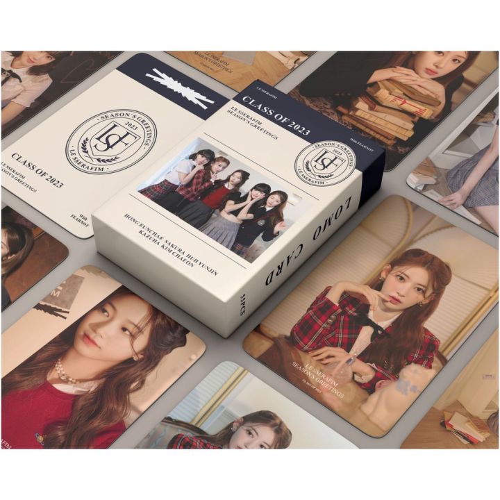 55pcs/box Kpop LE SSERAFIM 2023 SEASON'S GREETINGS Lomo Card Photocards for FEARNOT Gift | Daraz.lk