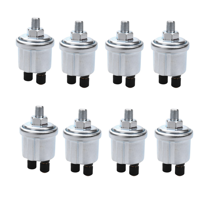 8X Universal Vdo Oil Pressure Sensor 0 to 10 Bars 1/8 Npt Generator Part 10mm Crew Plug Alarm ...