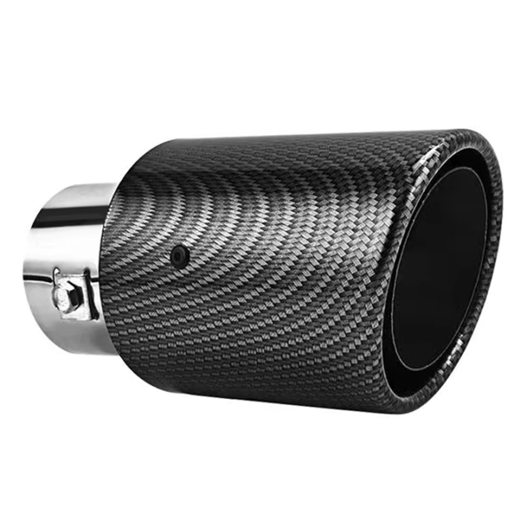 LED Muffler Auto Modified Stainless Tail Throat 63-65mm Inlet Luminous ...