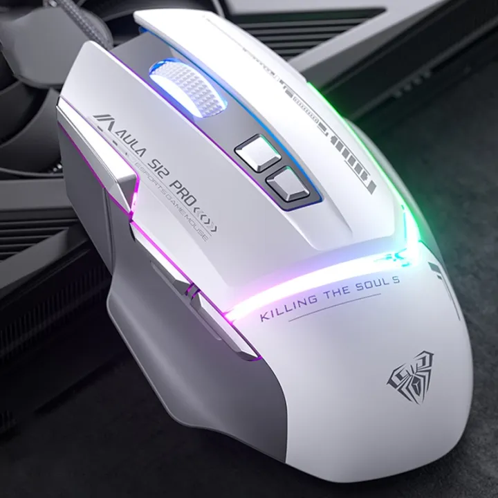 Sunsky- AULA S12 Pro 12800DPI Wired RGB Gaming Mouse | Daraz.lk