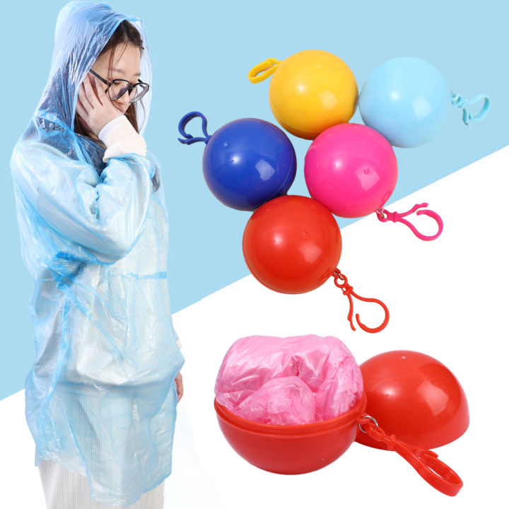 1/5PCS Portable Raincoat Disposable Raincoat Ball Rainwear Biker ...