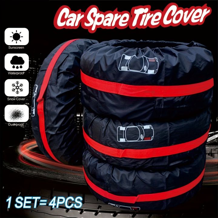 4pcs/Set Car Tires Storage Bag Carrier Waterproof Universal Polyester ...