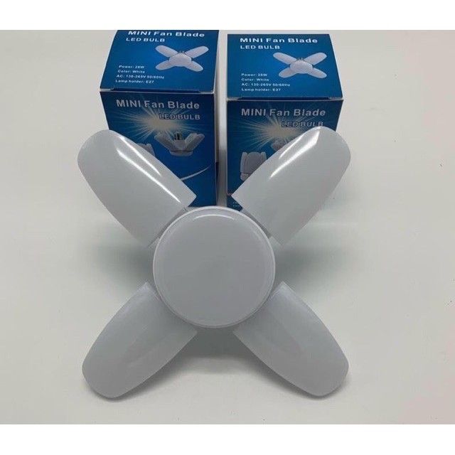 4 in 1 Mini Folding LED Bulb Fan Blade LED Bulb 28W | Daraz.lk