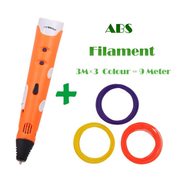 ABS 3d drawing pens+Free Filament+transparent drawing free | Daraz.lk