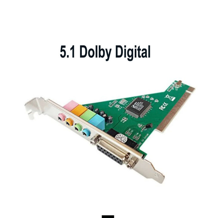 Computer PCI 5.1 Sound Card 4 Channel 3D Audio Stereo Desktop ...