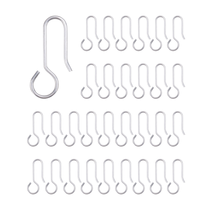 120 Pcs Metal Curtain Track Hooks S Shaped Small Curtain Hooks Steel ...