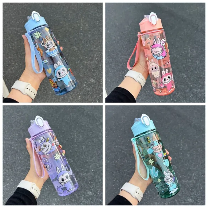 New 700ml Labubu Water Cup Transparent Large Capacity Water Bottle Gift ...