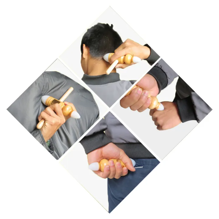 Trigger Point Self Massage Silicone Wooden Adjustable Massage Body ...