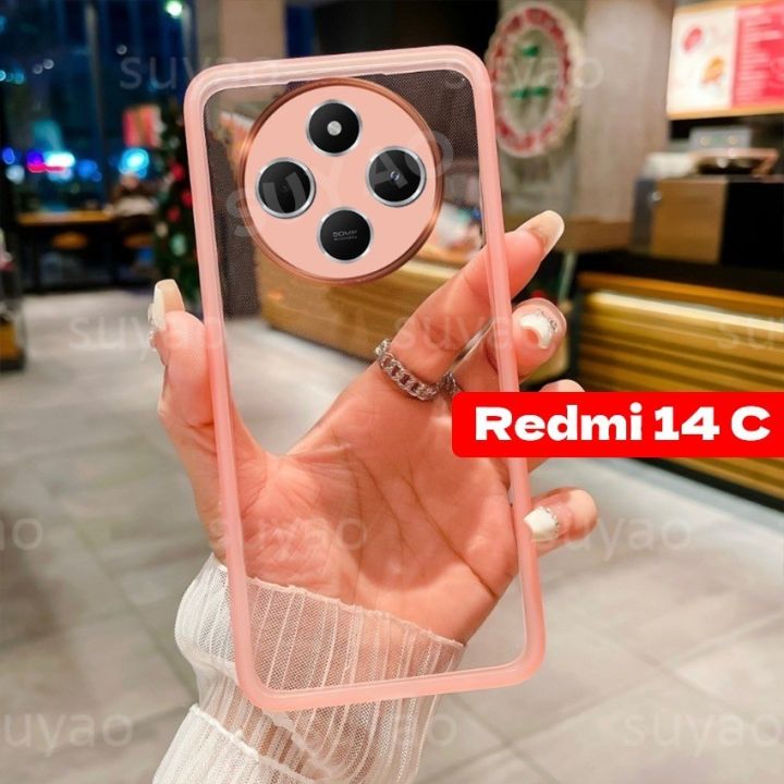For Xiaomi Redmi 14C 14 C 5G 2024 Phone Case Square Casing Thin Clear ...