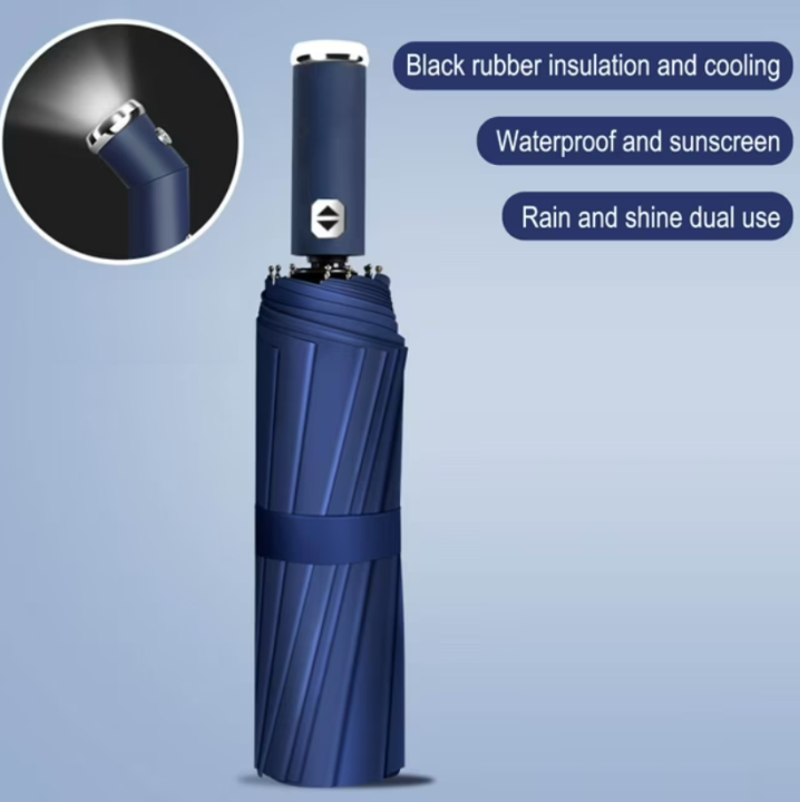 Multi-Functional Umbrella with Torch and Button Control, LED Light for ...
