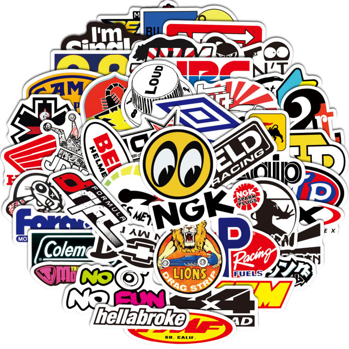 20/40/60 pcs of JDM Racing car stickers rally stickers for cars ...