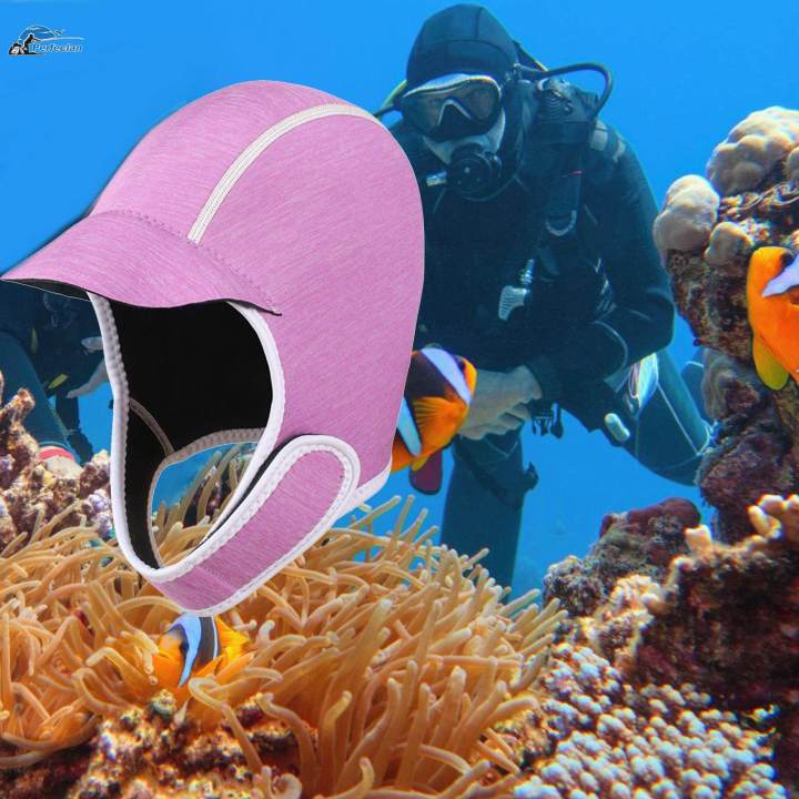 Scuba Diving Hood Cap 2mm Neoprene Diving Wetsuit Hood Stretchy ...