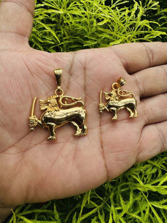 ESH Stylish Rich Look Good Quality Gold Plated Sri Lanka flag lion ...
