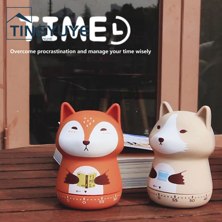 Cooking Alarm 360 Degree Rotating Loud Ring Plastic Cartoon Wind Up ...