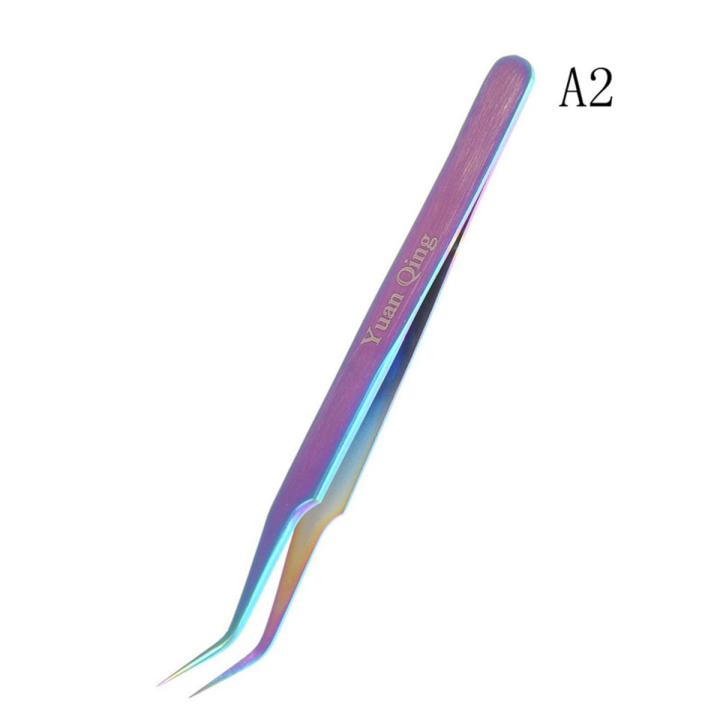 Rainbow Colorful Stainless Steel Tweezer Nail Sticker Rhinestone Picker ...