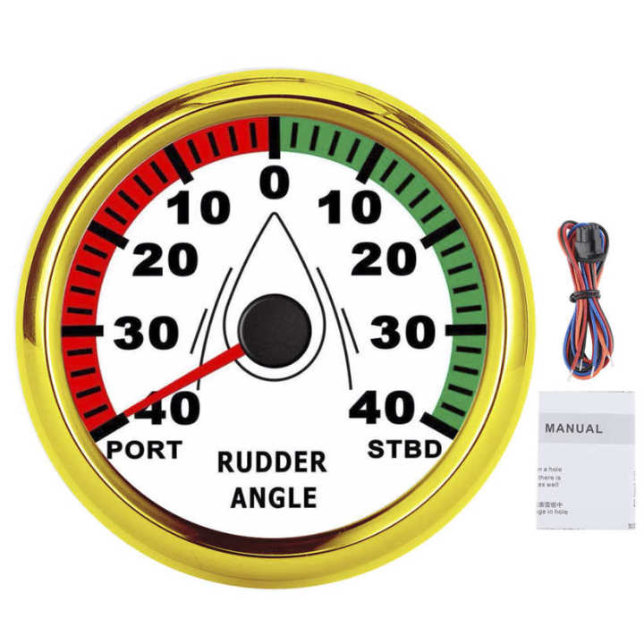 Stainless Steel Rudder Angle Gauge 85mm Boat Meter IP67 Waterproof ...