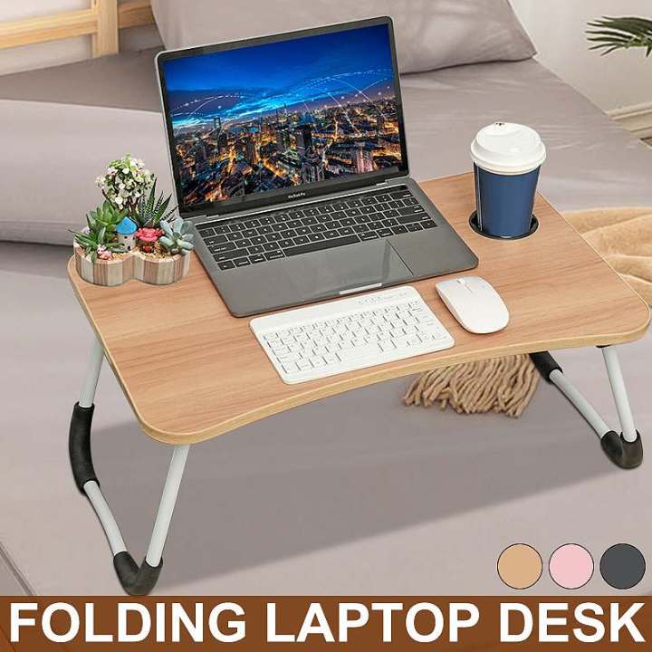 NEW Adjustable Folding Laptop Stand Holder Study Table Desk Wooden ...