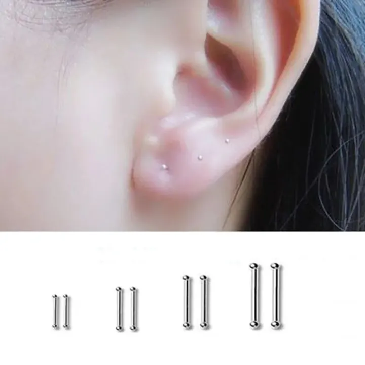 Mini Invisible Earring Piercing Earrings Ball Nose Studs Pins Bone ...