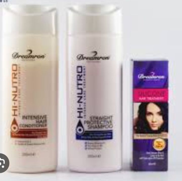 Dreamron straight protective shampoo conditioner and 50ml silicon oil ...