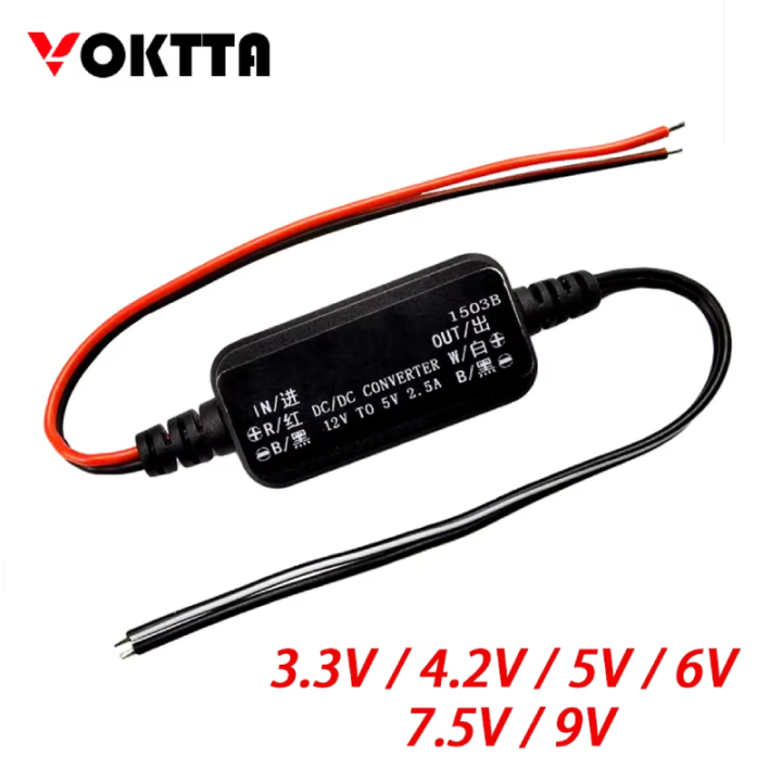 DC-DC Buck Converter Module 12V to 3.3V 4.2V 5V 6V 7.5V 9V Non-Isolated Step Down Power Supply ...