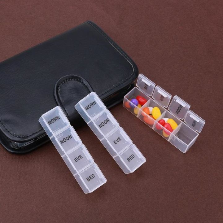 Portable 28 Grids Pill Box Tablet 7 Day Weekly Medicine Box Drug ...