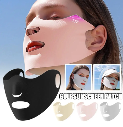 Ice Silk Sunscreen UV Protection Breathable Thin Ear Type Mask Sun ...