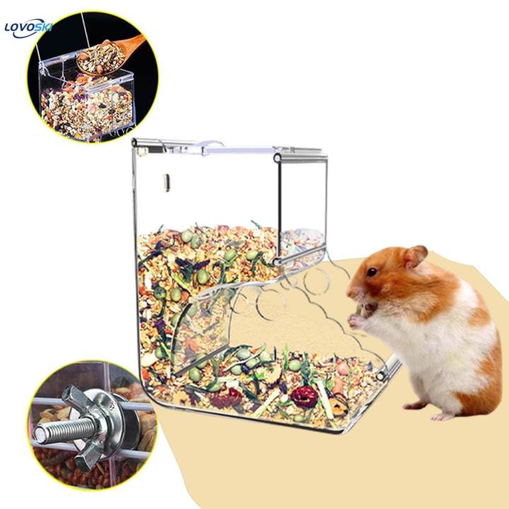 Automatic Hamster Feeder Pet Pellets Food Storage Bowl Dwarf Mice ...