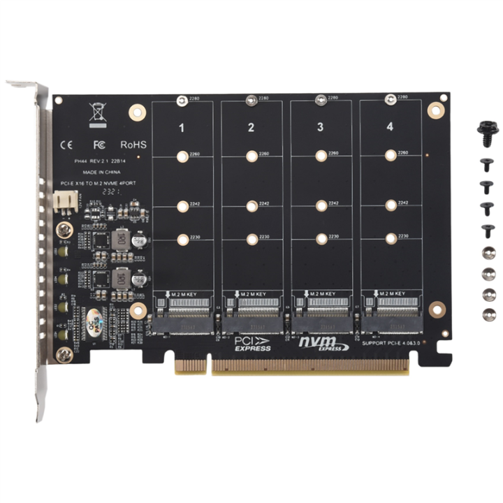 4 Port NVMe to PCIE Adapter Card M.2 NVME to PCIe X16 Adapter | Daraz.lk