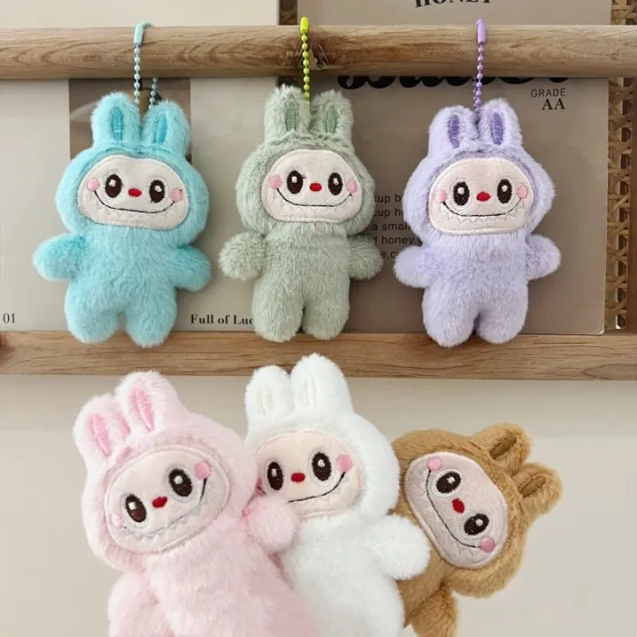 New Cartoon Labubu Plush Doll Pendant Kawaii Keychain Student Schoolbag ...