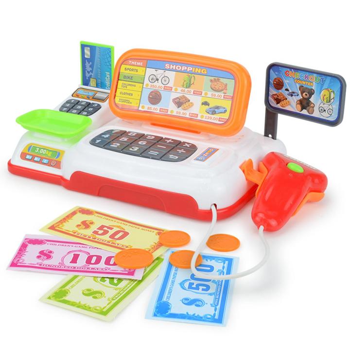 Toy Cash Register with Credit Card Interactive Cash Register Toy Set ...