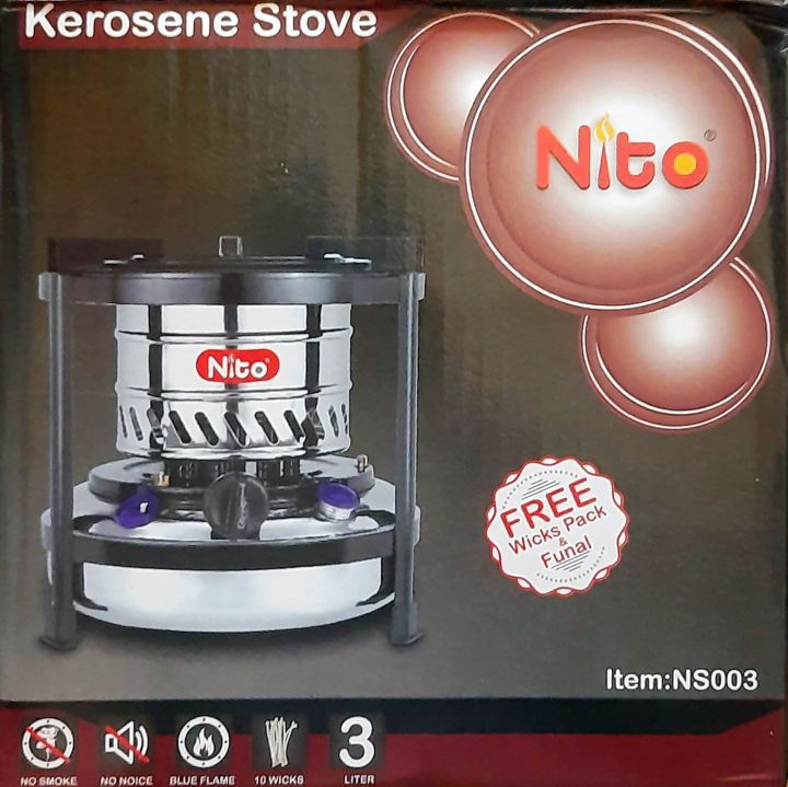 Nito Stainless Steel Kerosene Wick Stove - 3L with Free Wicks Pack ...