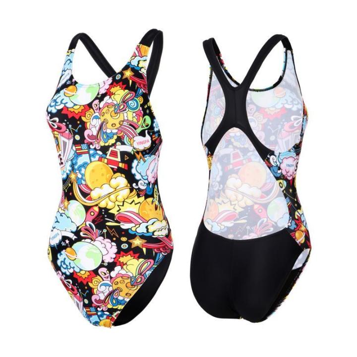 faYingfa Triangle One-Piece Swimsuit Women's Professional Swimwear ...