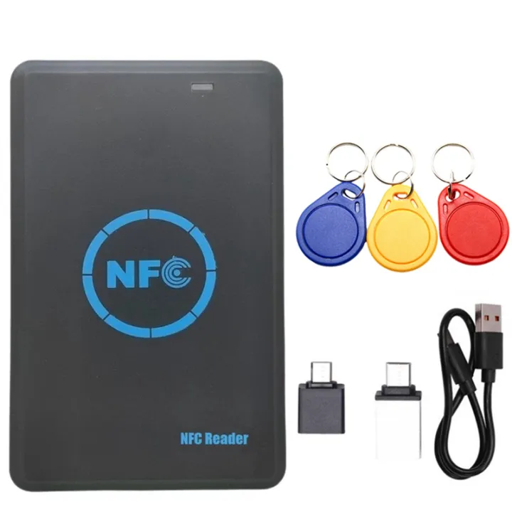 5 Frequency RFID Smart Chip Duplicator +3xCUID Keychain NFC Reader ...
