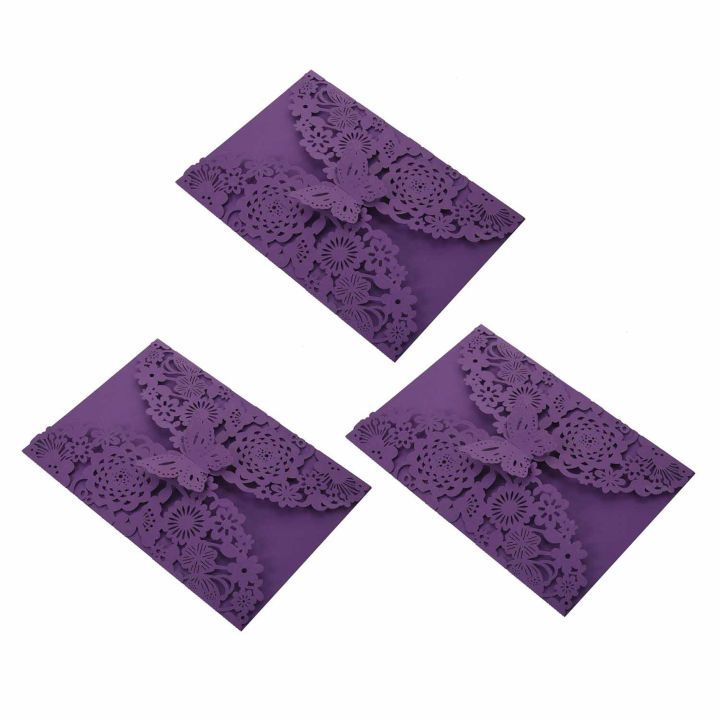 30Pcs/Set Delicate Carved Butterflies Romantic Wedding Party Invitation ...
