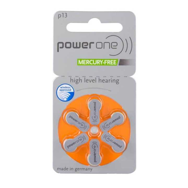 P13 Power one Hearing Aid Batteries P13 Battery Card - Made in Germany ...