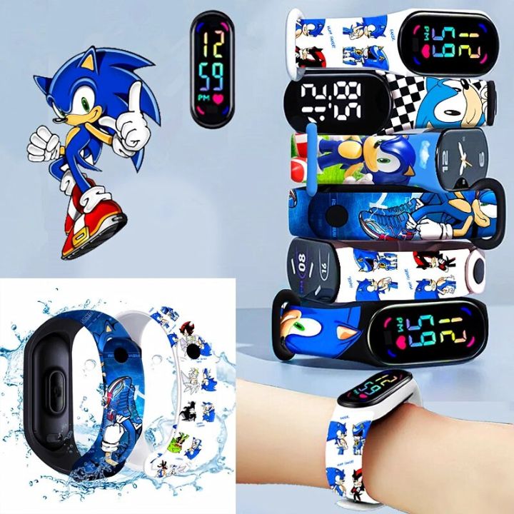 Disney Stitch Sonic Digital Watches Anime Figures LED Luminous Touch ...