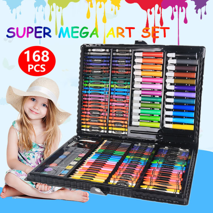 Super Mega Art Set Coloring Kid's Art Set 168 PCS | Daraz.lk