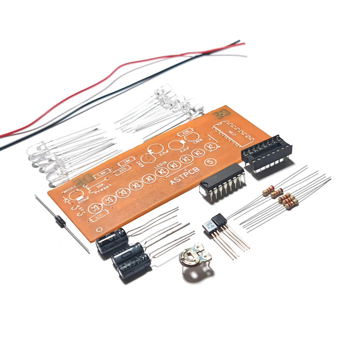 Knight Rider Flashing 10 LED DIY Circuit Kit with Parts and PCB | Daraz.lk