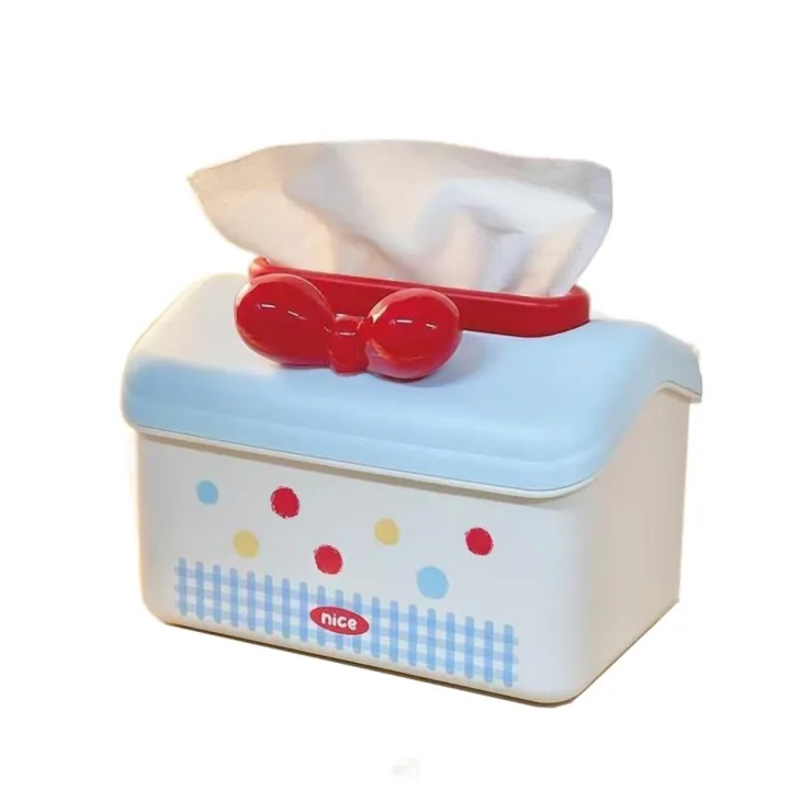 With Spring House Shape Paper Box Cartoon Non Slip Desktop Tissue Case ...