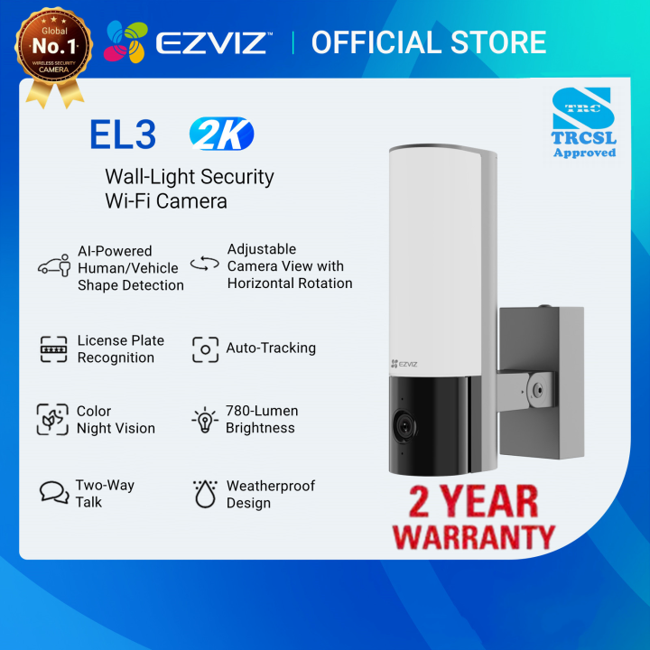 Ezviz by Hikvision EL3 2K 100% Wireless Battery Powered Smart Wi-Fi ...
