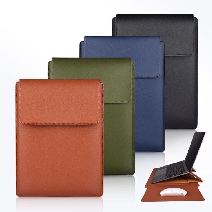 New Laptop Bag Stand Case PU Leather Professional Ultrabook Sleeve ...