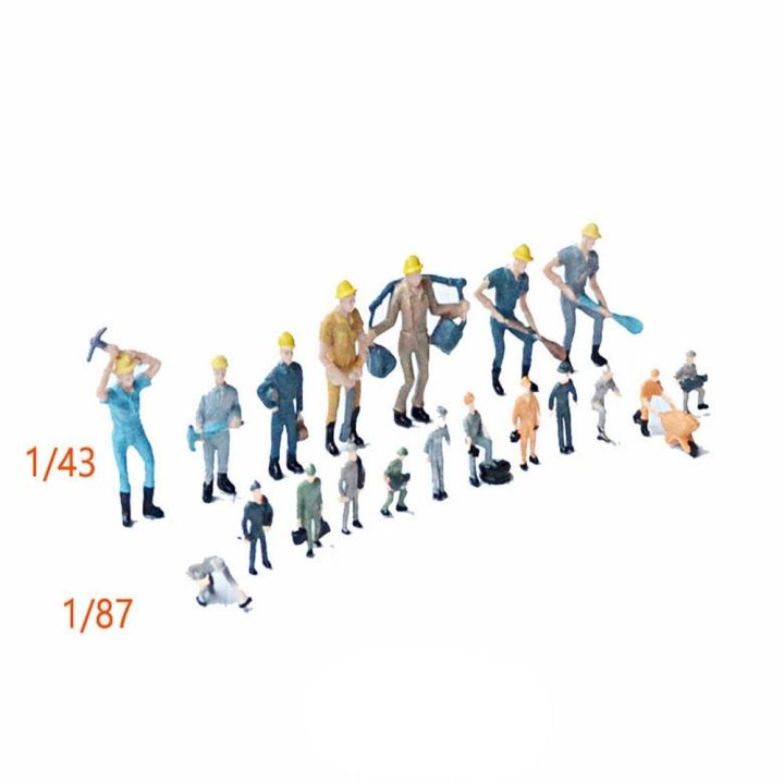 10/25pcs New Mini Construction Worker Model Plastic Building People ...