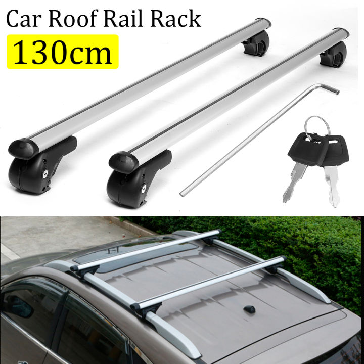 51"/130Cm Car SUV Aluminum Roof Top Carrier Rail Racks Crossbar-Silver ...