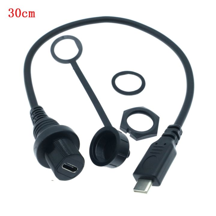 【KAMDSS015】USB-C Cable USB type-c IP 67 Panel Mount Water Connector ...