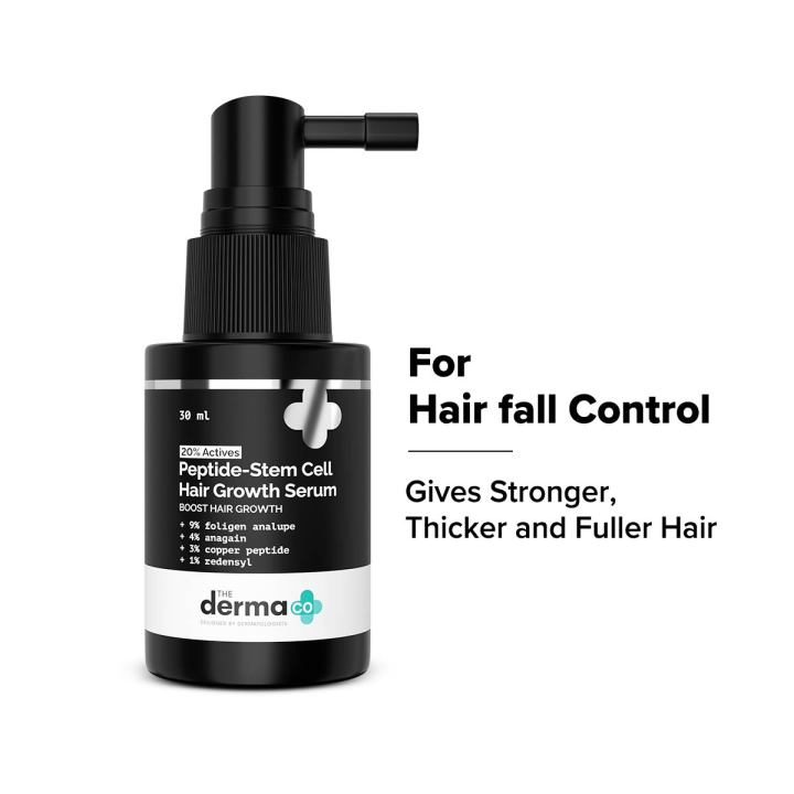 THE DERMA CO Peptide- Stem Cell Hair Growth Serum 30ML | Daraz.lk