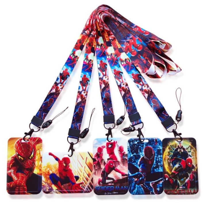 Disney Spider Man ID Card Holder Lanyards Men Business Neck Strap ...