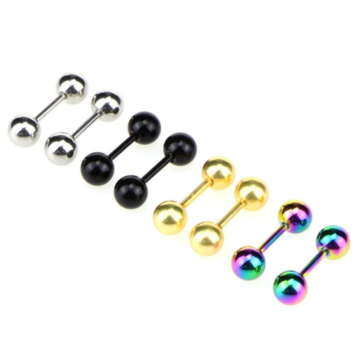 Stainless Steel Barbell Ear Cartilage Tragus Helix Stud Bar Earrings ...