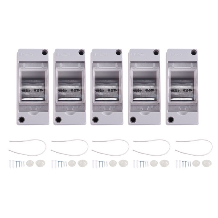 Trip switch 5PCS 2Ways MCB Switch Distribution Box PC Plastic Junction ...